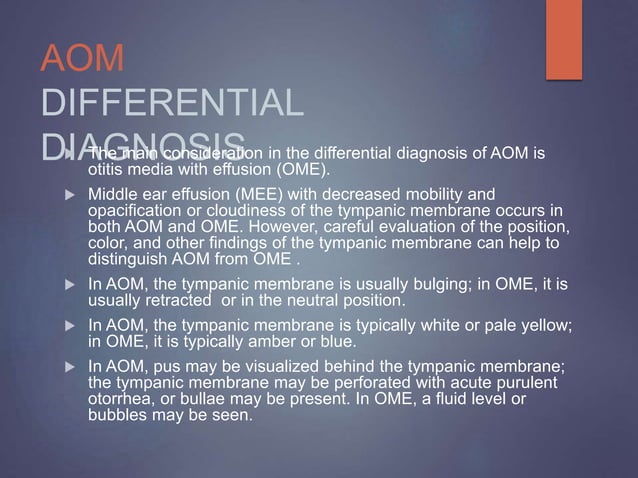 Acute otitis media | PPTX | Ear, Nose and Throat Conditions | Diseases ...