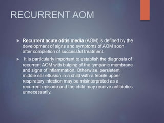 Acute otitis media | PPTX | Ear, Nose and Throat Conditions | Diseases ...