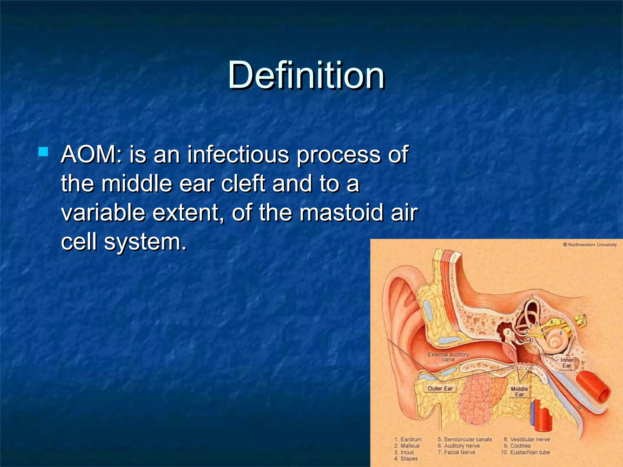 Acute otitis media and mastoiditis | PPT