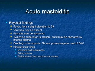 Acute otitis media and mastoiditis | PPT