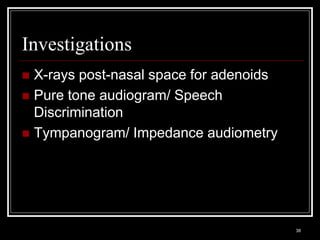 Acute otitis media (AOM) secretory otitis media (OME) | PPT