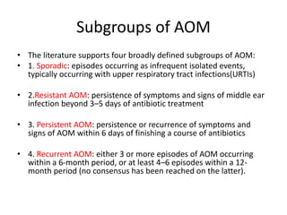 Acute otitis media final | PPTX
