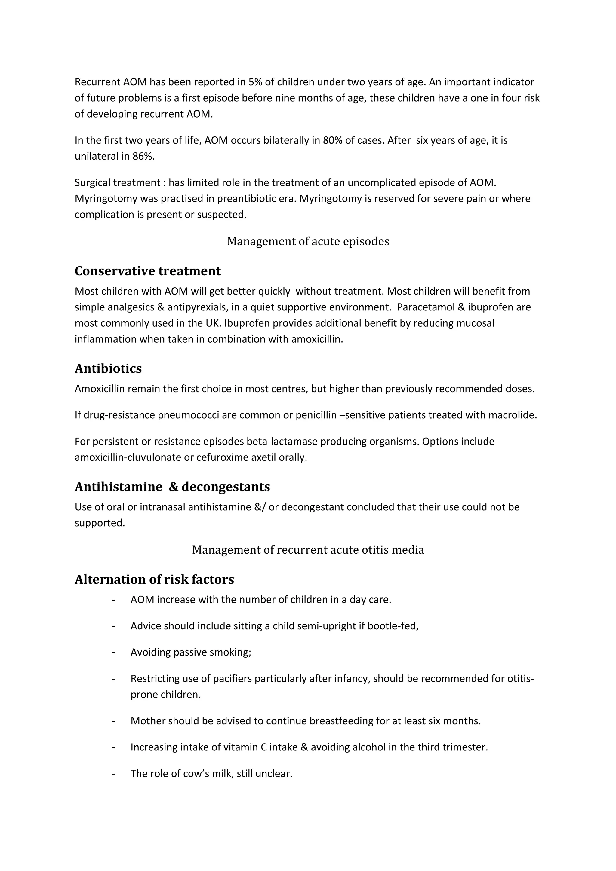 Acute otitis media in children | DOC
