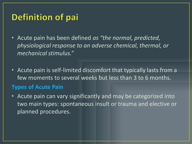 Acute pain 2020 | PDF