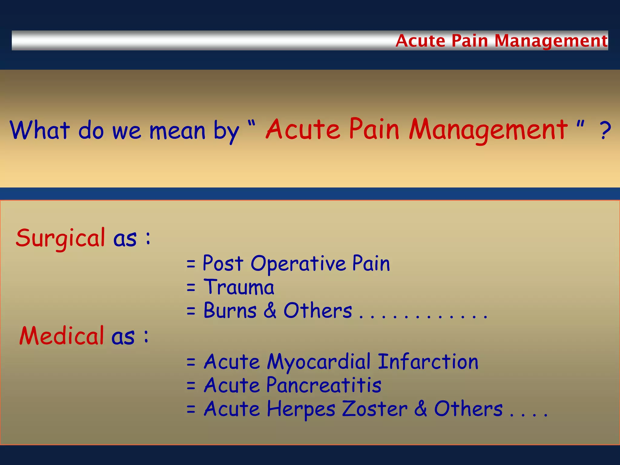 Acute pain management | PPT