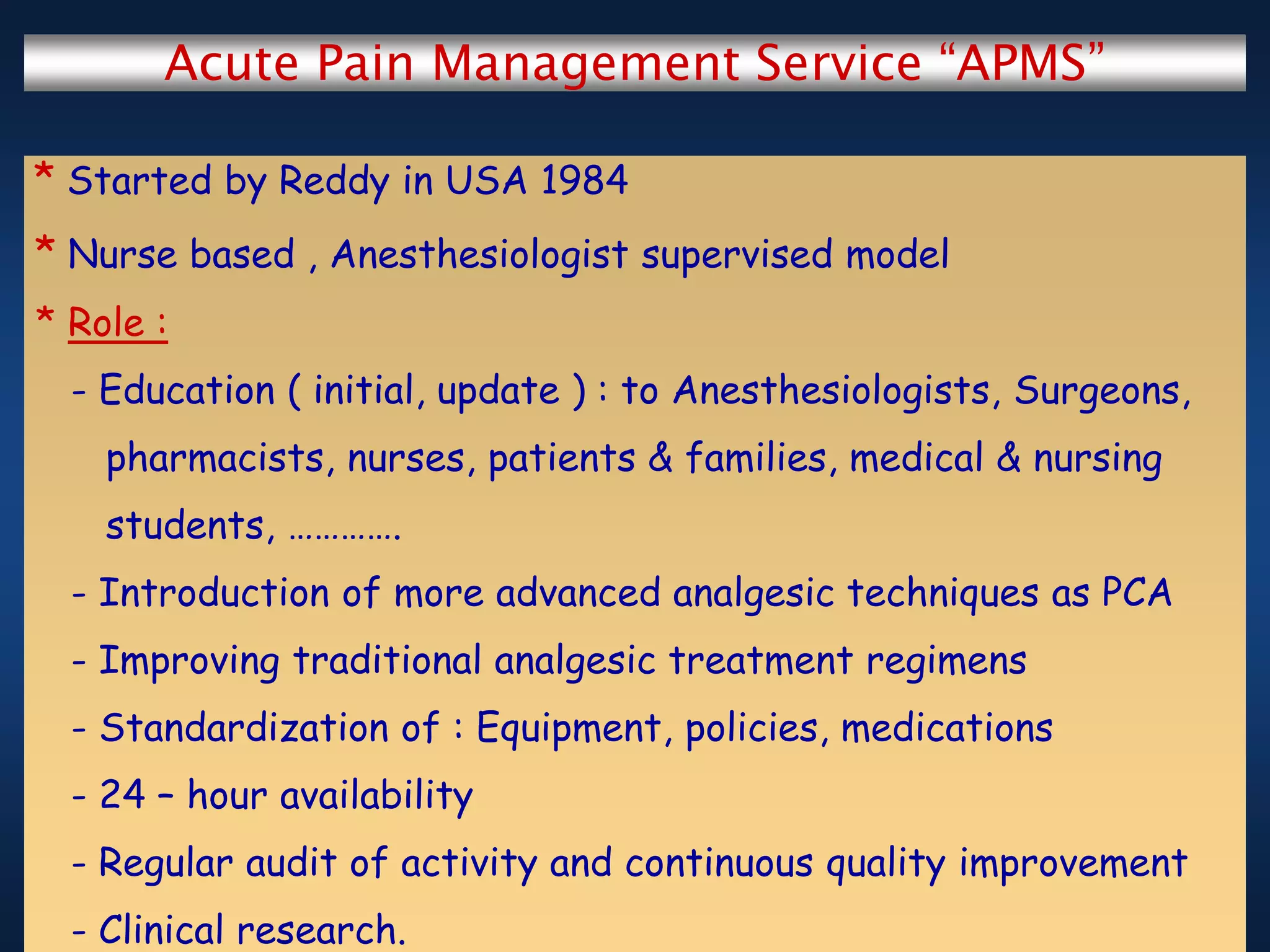 Acute pain management | PPT