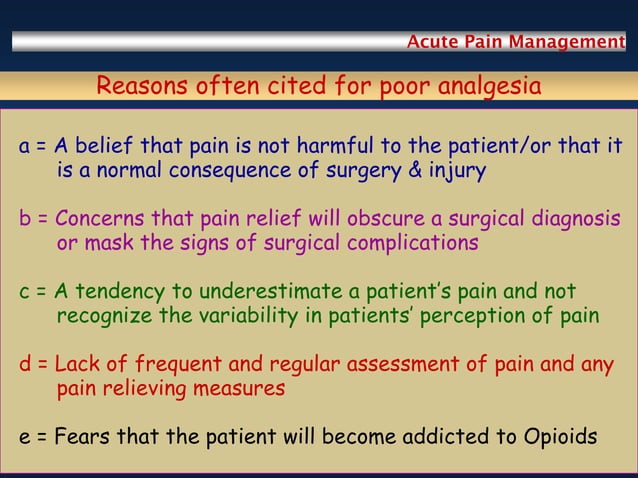 Acute pain management | PPT