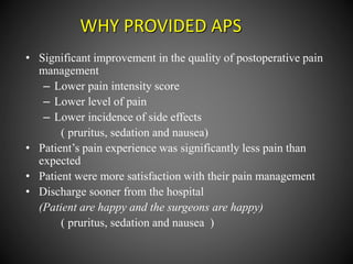 Acute pain service (final)kuliah 7 11-2017 | PPTX