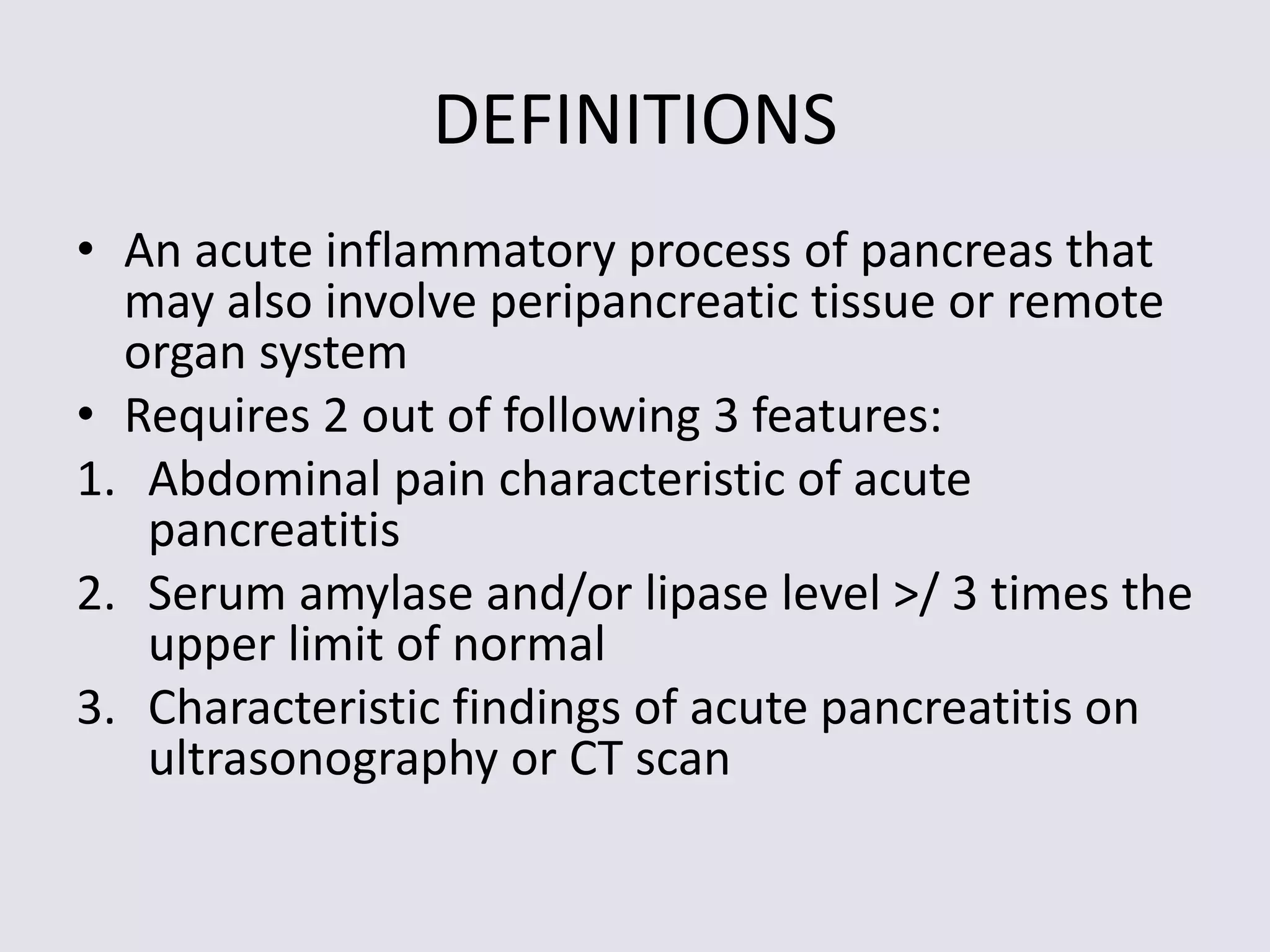 Acute pancreatitis | PPTX