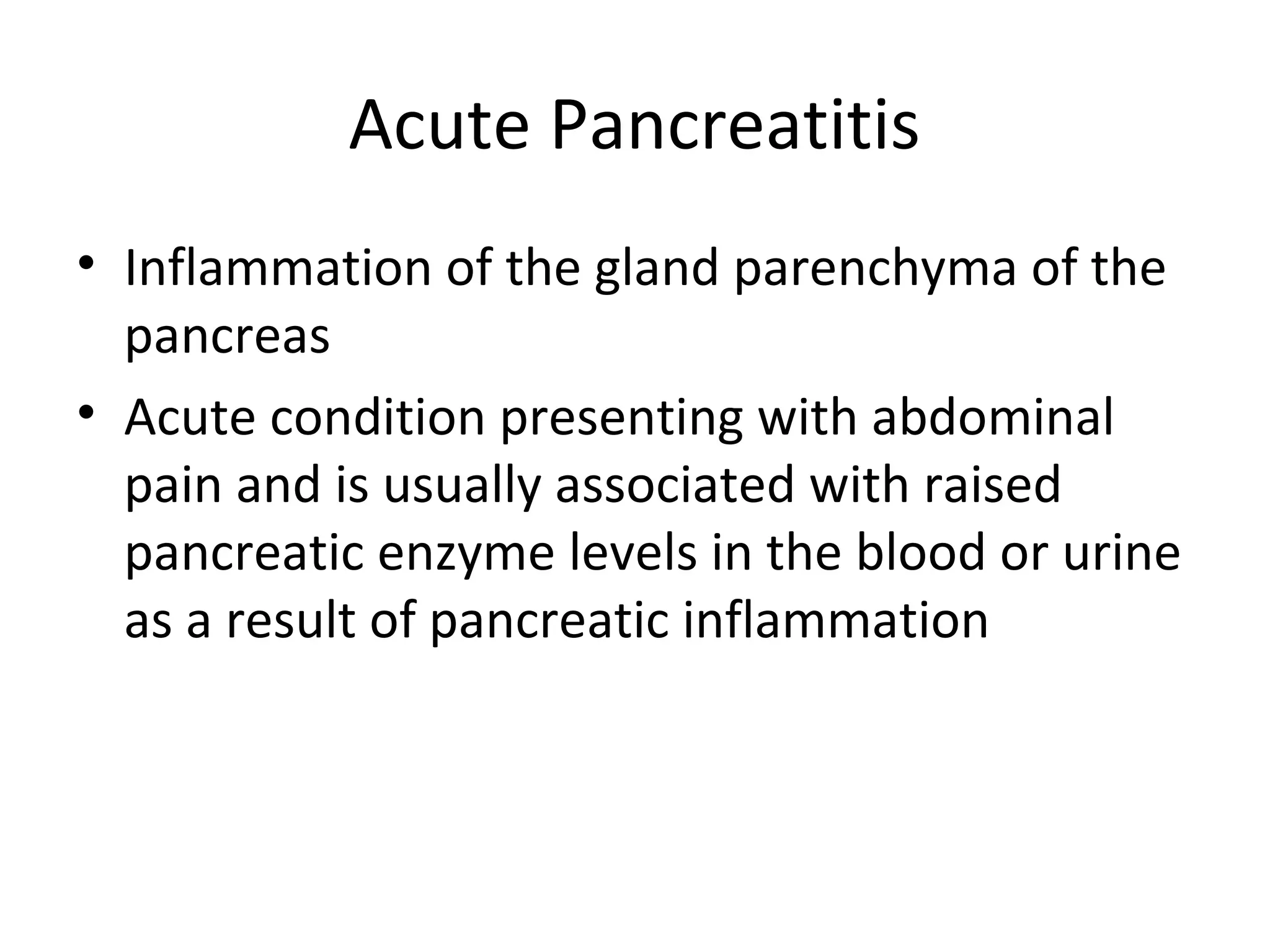 Acute Pancreatitis | PPT