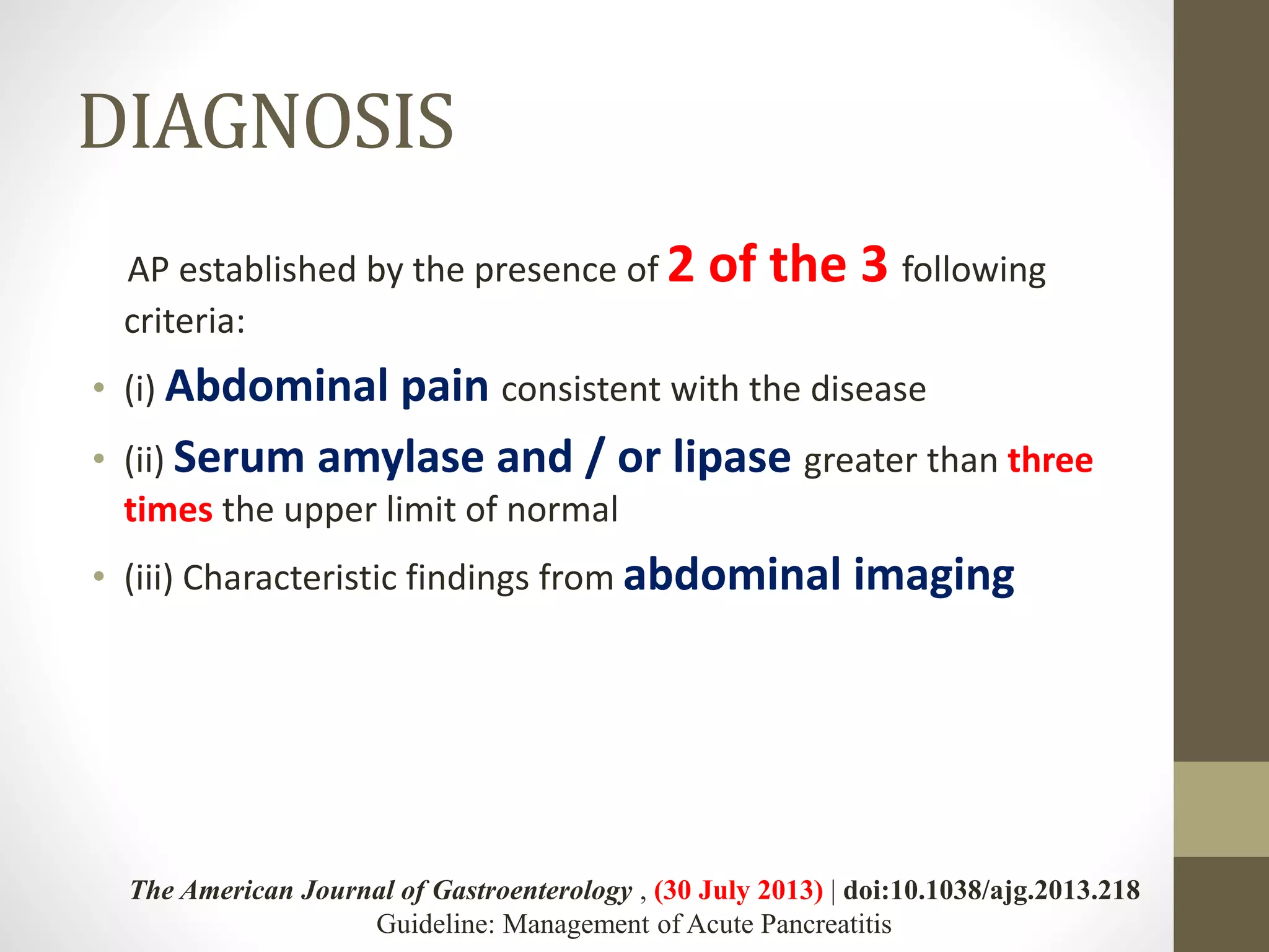 Acute pancreatitis | PPTX