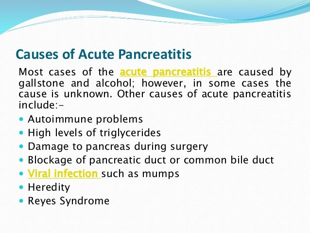 Acute Pancreatitis Etiology Signs And Symptoms