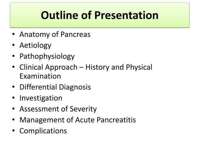 Acute pancreatitis | PPTX