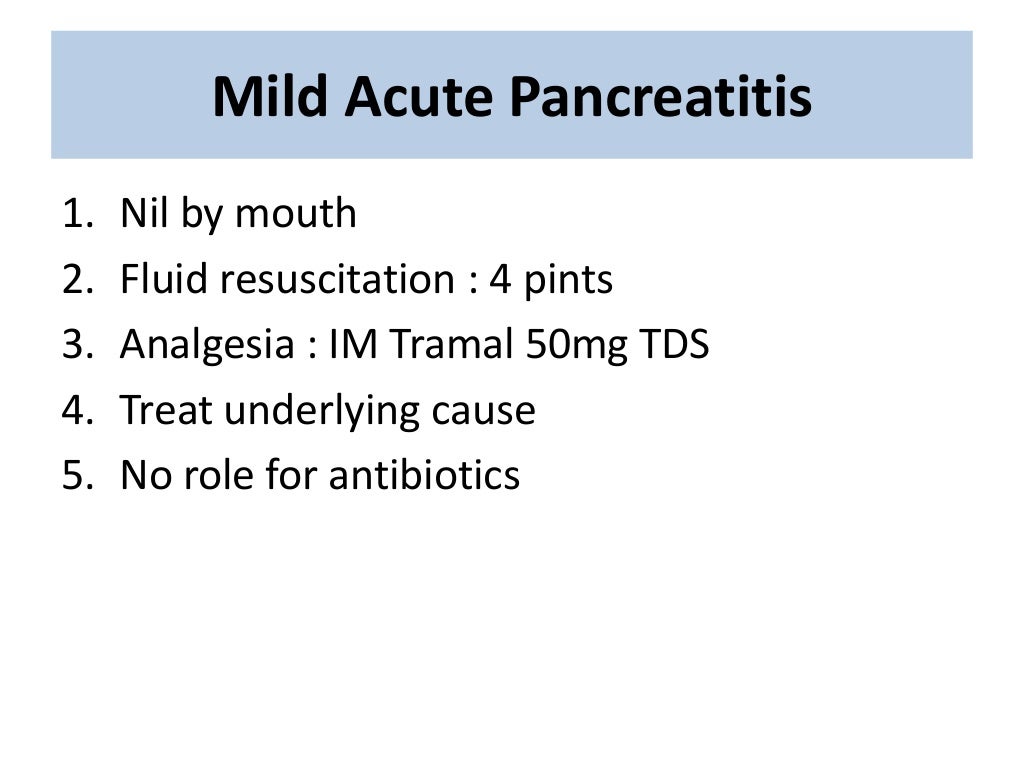 Acute pancreatitis