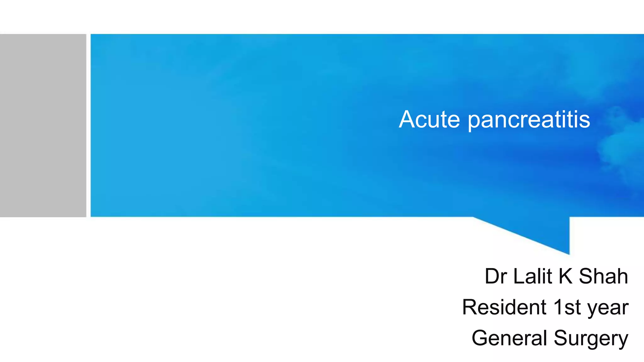 Acute pancreatitis | PPT