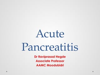 Acute Pancreatitis.ppt for under graduate students | PPT