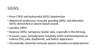 ACUTE PANCREATITIS etiology pathophysiology and management | PPTX