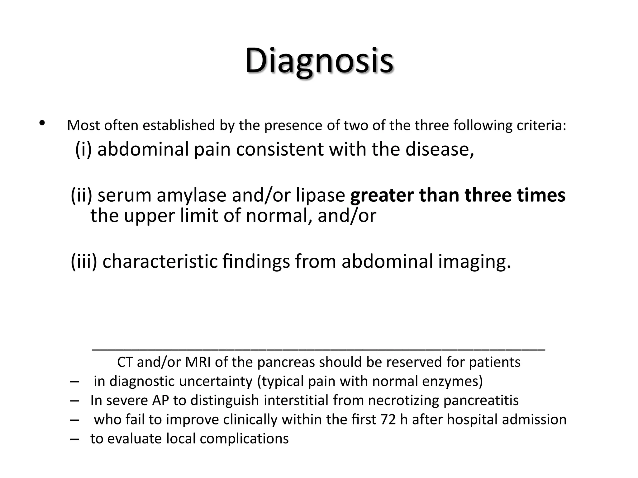 Acute pancreatitis atlanta classification & management | PDF