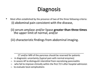 Acute pancreatitis atlanta classification & management | PDF