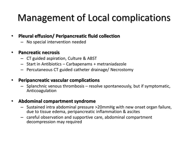 Acute pancreatitis atlanta classification & management | PDF