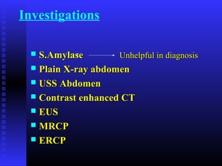 Acute pancreatitis and Pancreatic Carcinoma | PPT