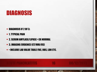 Acute Pancreatitis For 2nd Year MBBS LVL | PPTX