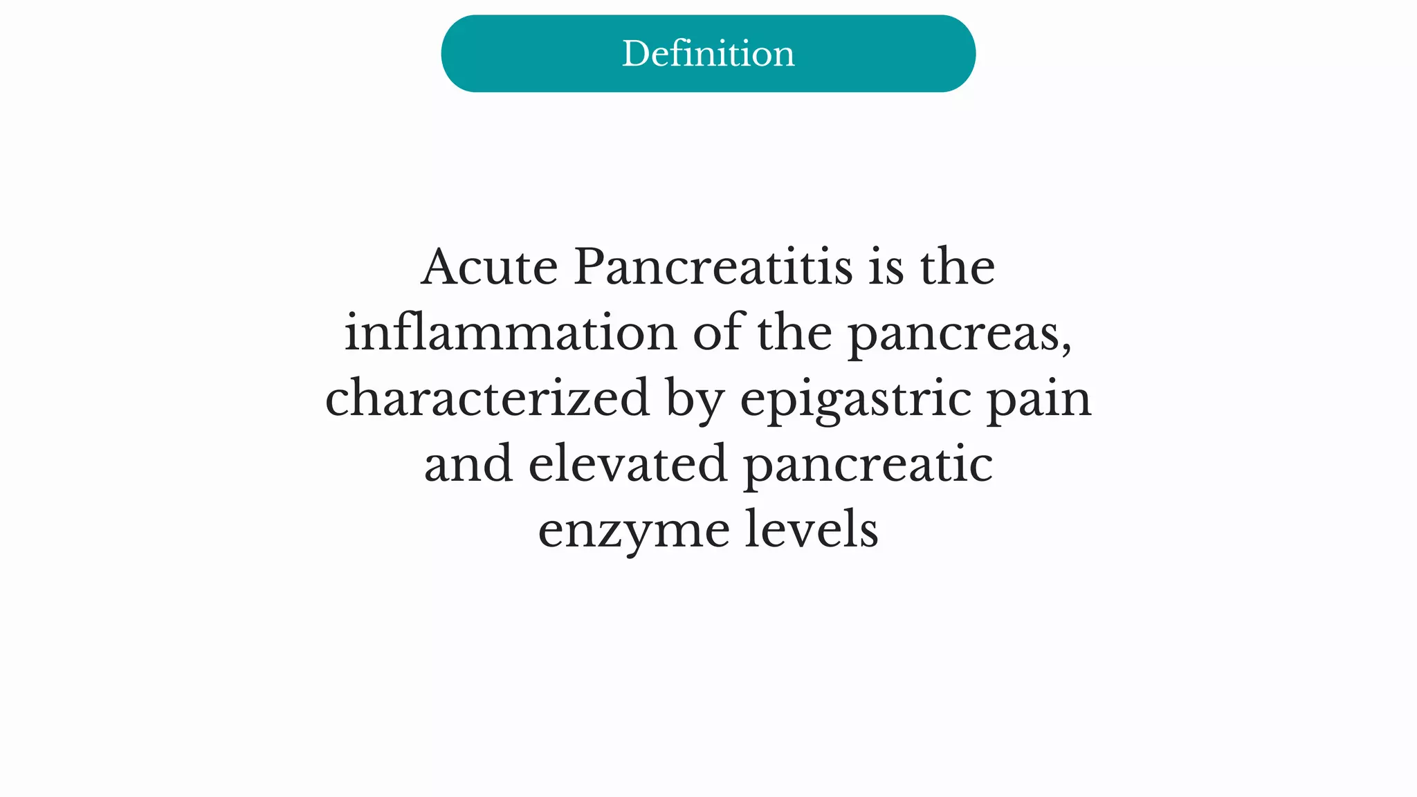 Acute pancreatitis : Definition, Diagnosis and Management | PDF ...
