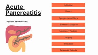 Acute pancreatitis : Definition, Diagnosis and Management | PDF ...