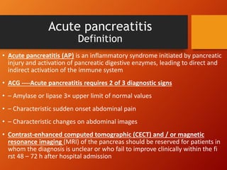 Acute pancreatitis by Mohammed Hussien | PPT