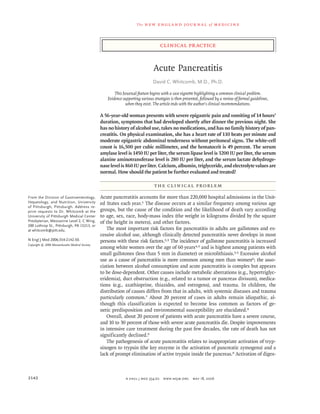 Acute pancreatitis nejm 2006 | PDF
