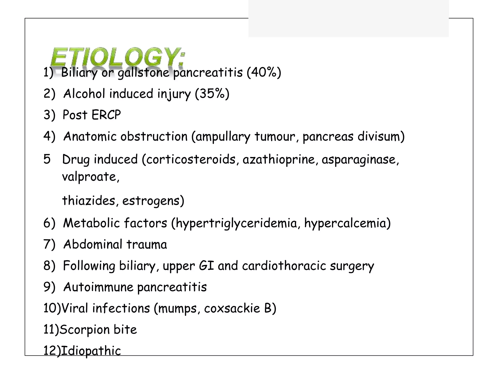 Acute pancreatitis | PPTX