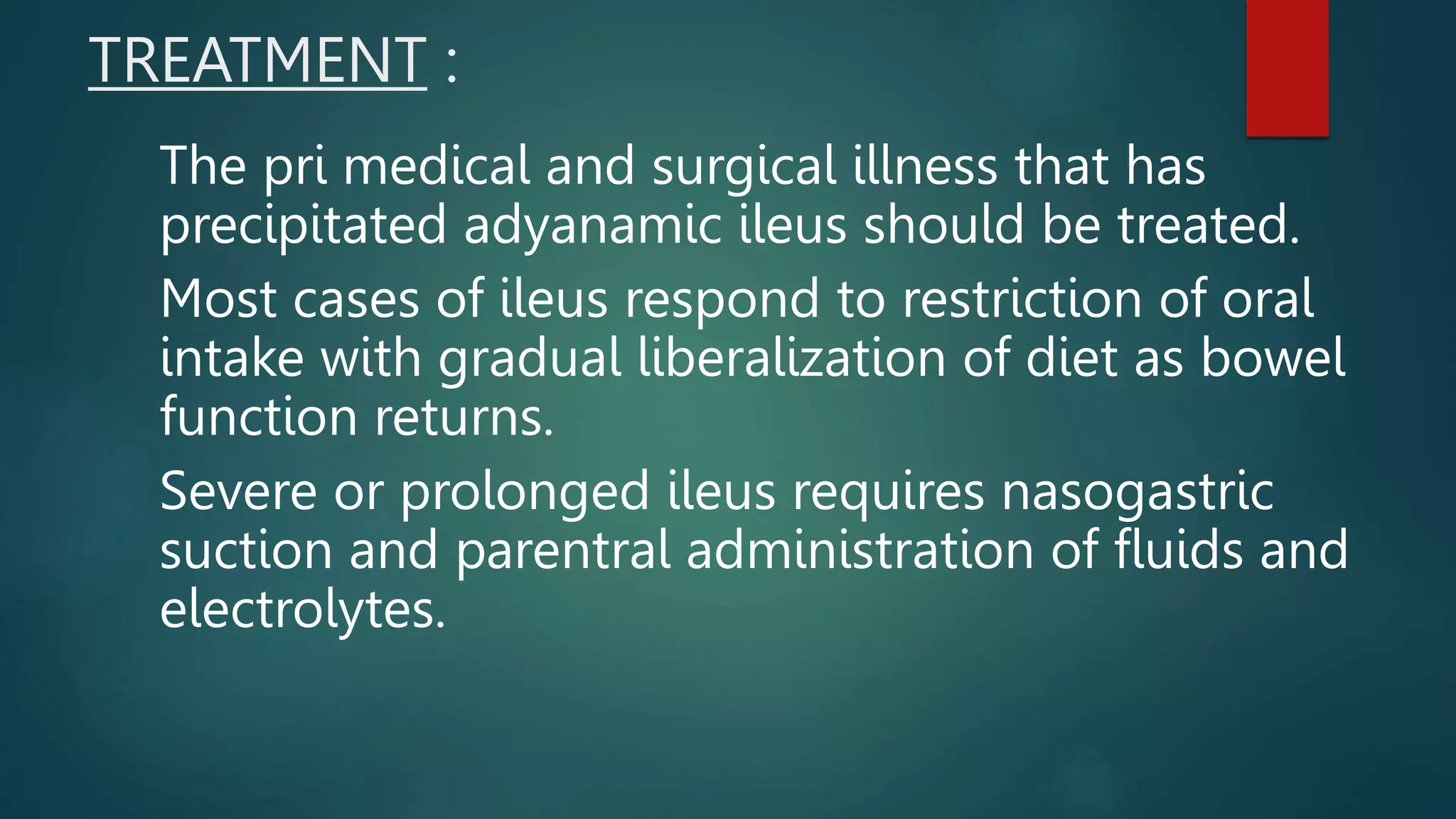 ACUTE PARALYTIC ILEUS.pptx | Digestive Disorders | Diseases and Conditions