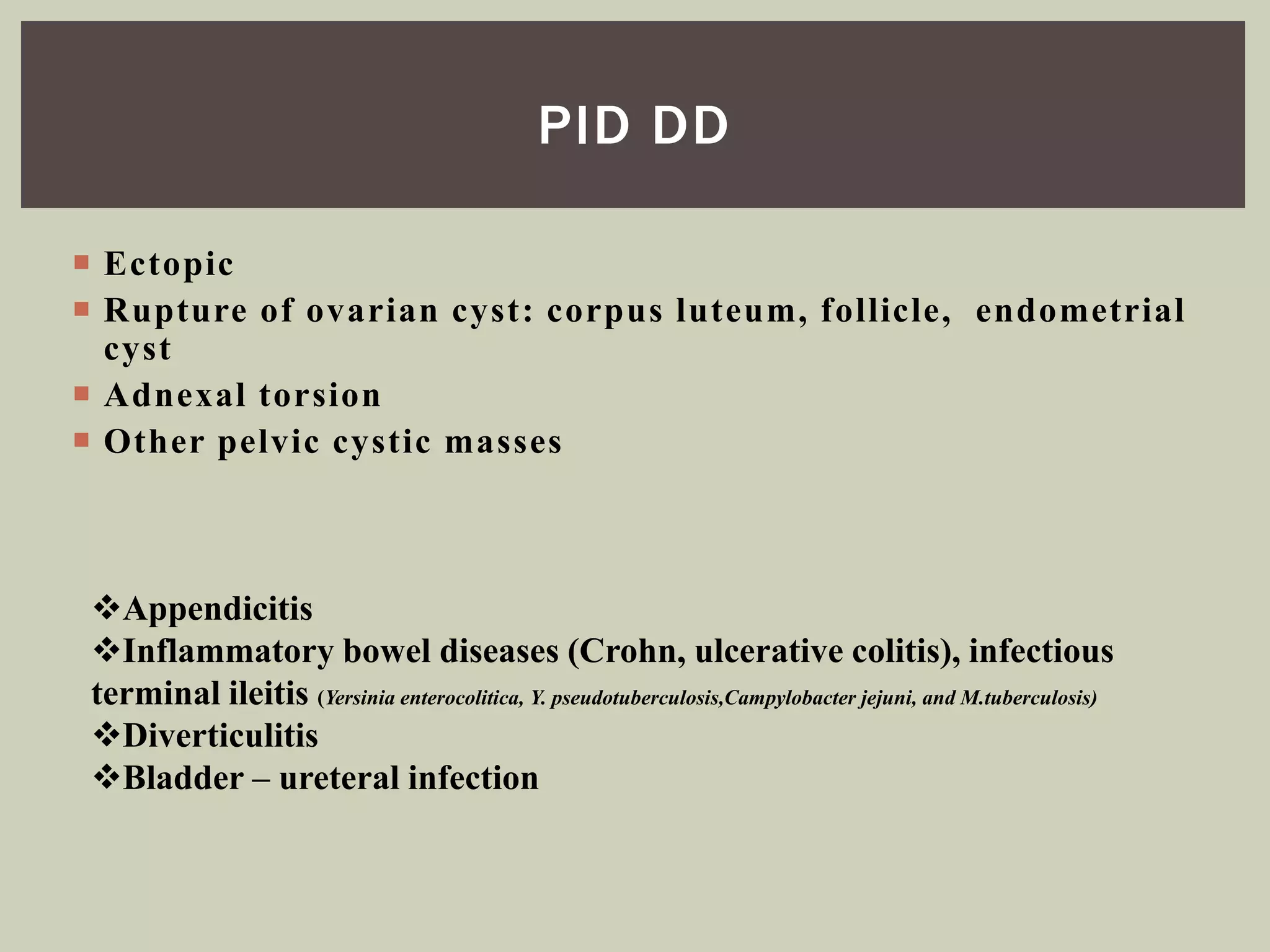 Acute female pelvic infection . ESUR Congress. | PPTX