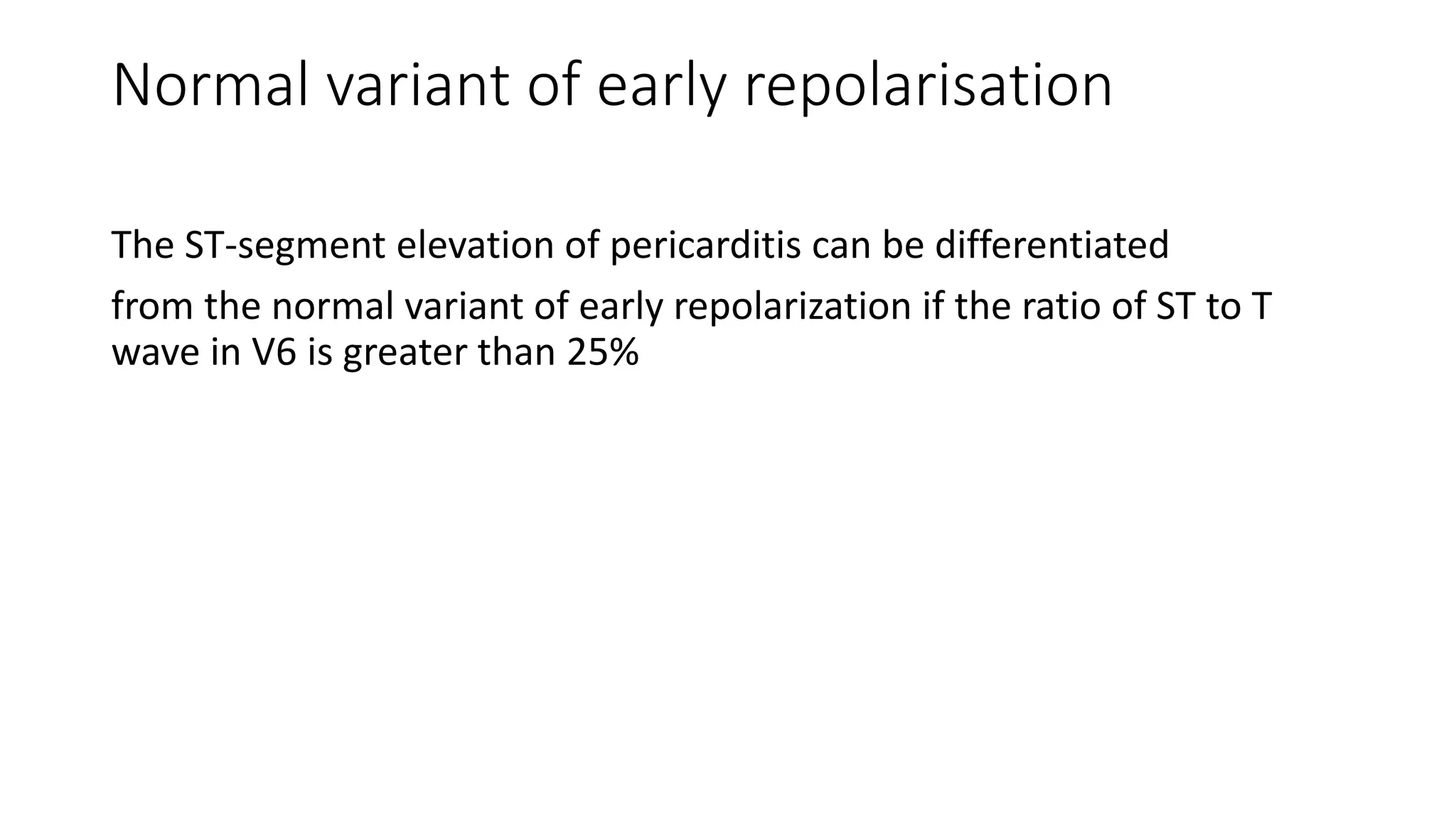 12 Lead ECG in acute pericarditis | PPTX | Heart and Cardiovascular ...