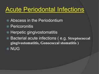 Acute periodontal Infections | PPTX