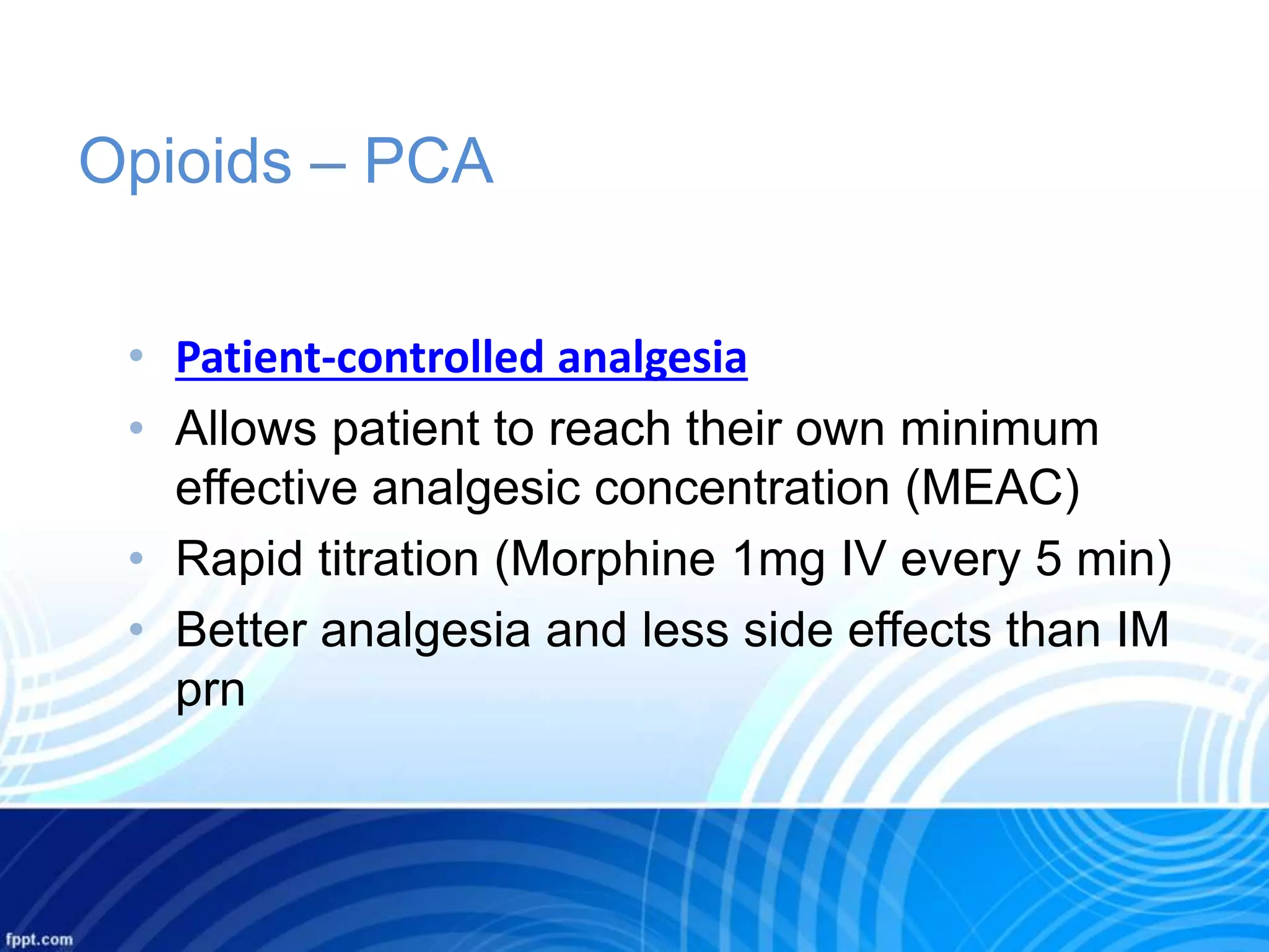 Acute perioperative pain management | PPTX