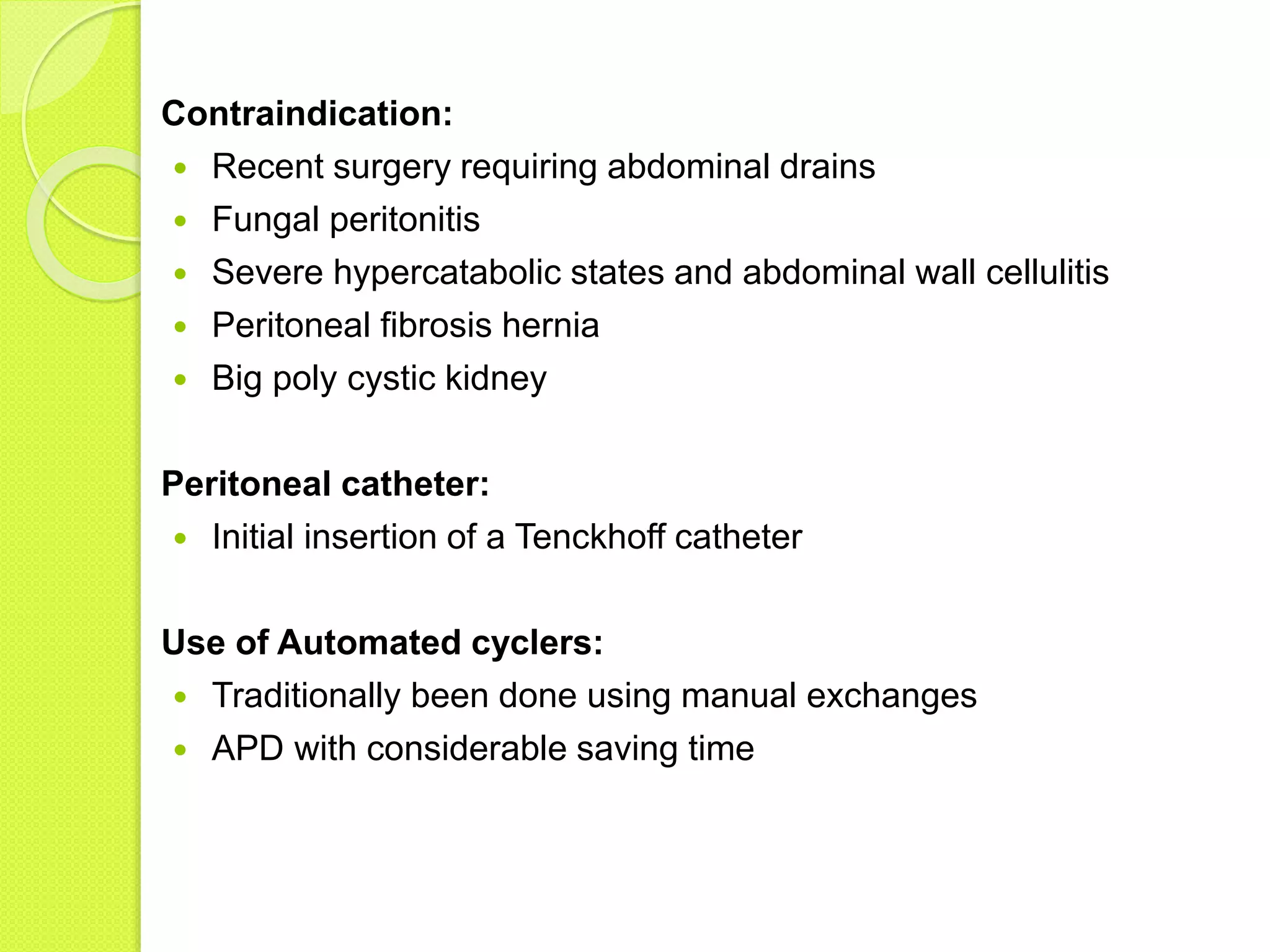 Acute peritoneal dialysis prescription | PPTX