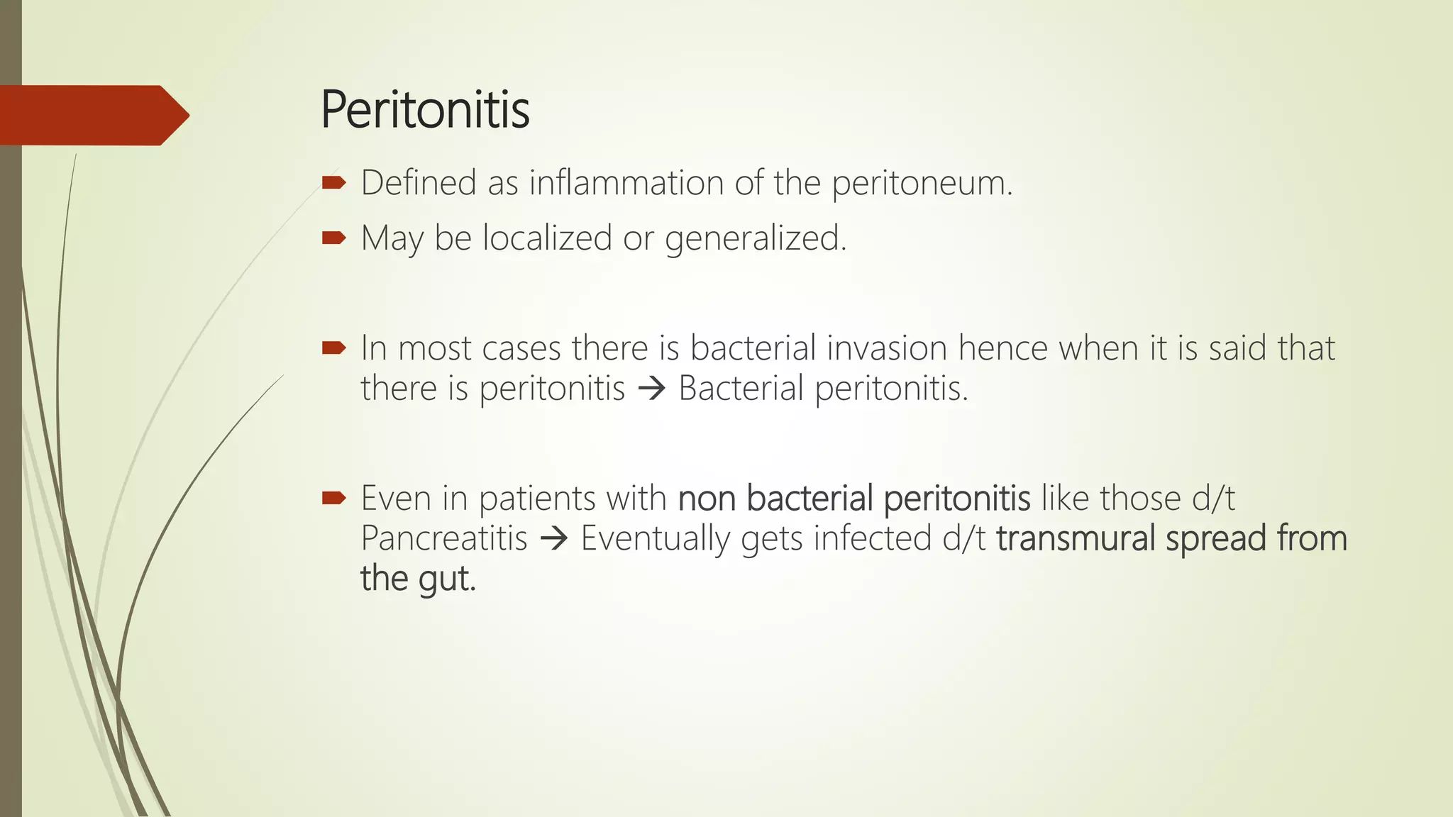 Acute peritonitis | PPTX