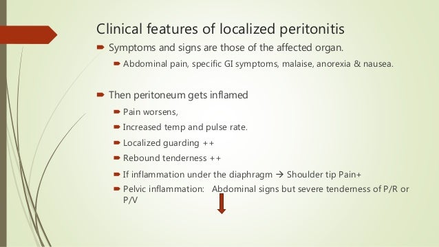 Acute peritonitis