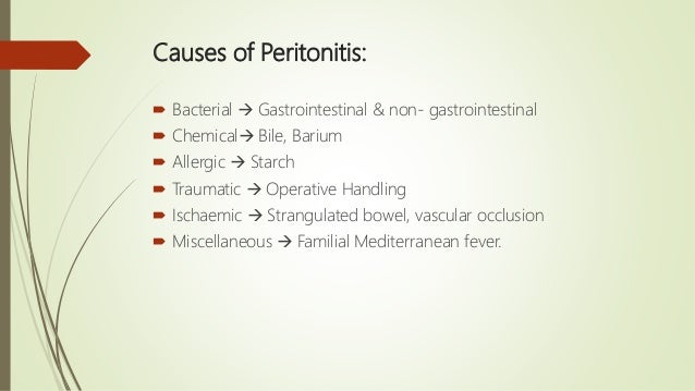 Acute peritonitis