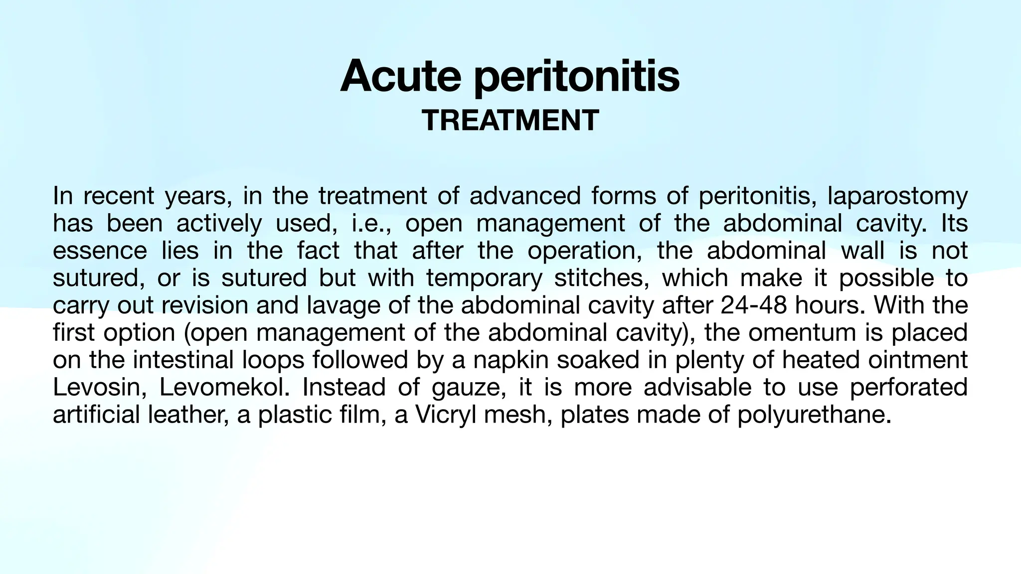 Acute peritonitis general surgery in medicine | PDF