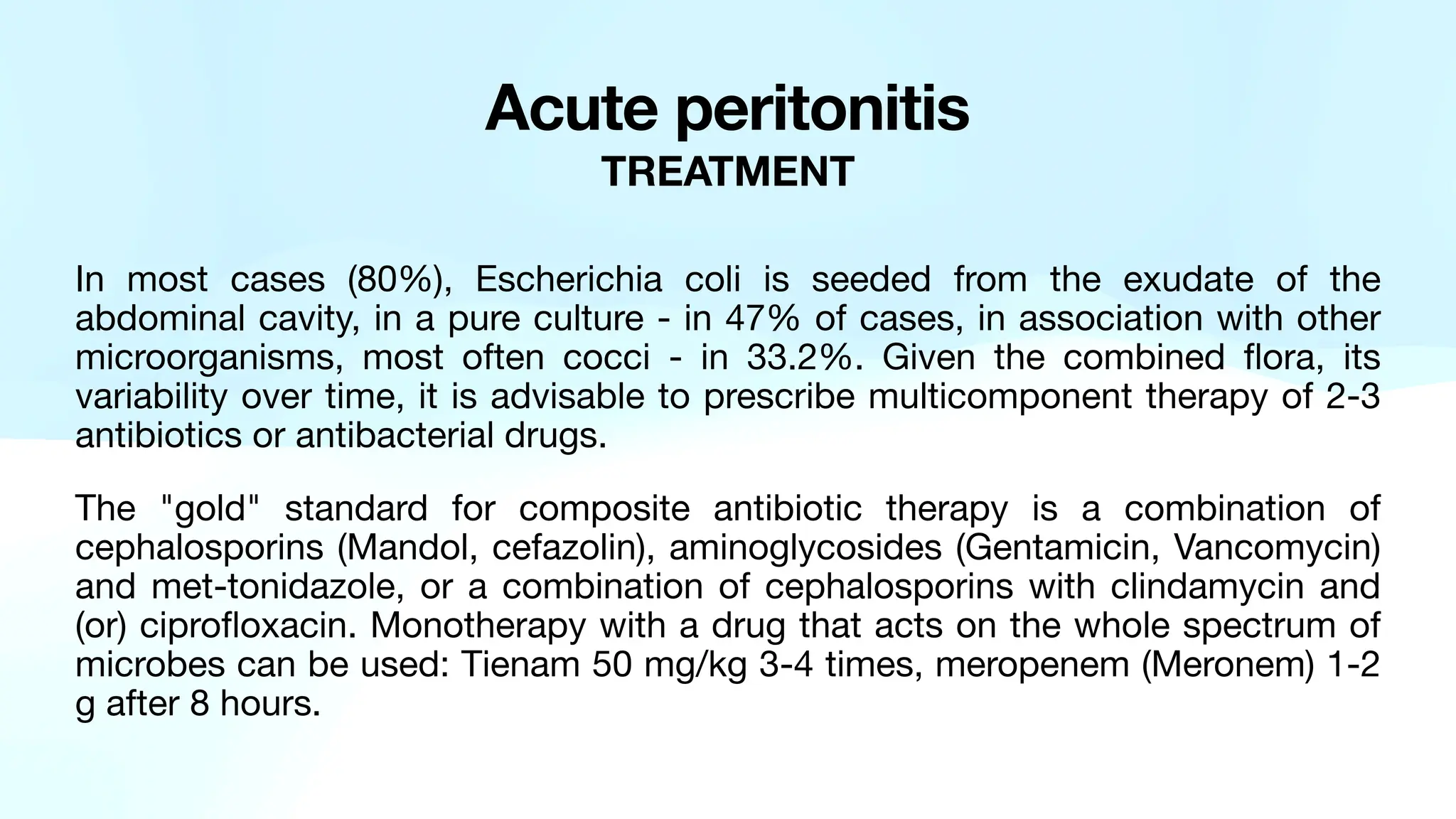 Acute peritonitis general surgery in medicine | PDF