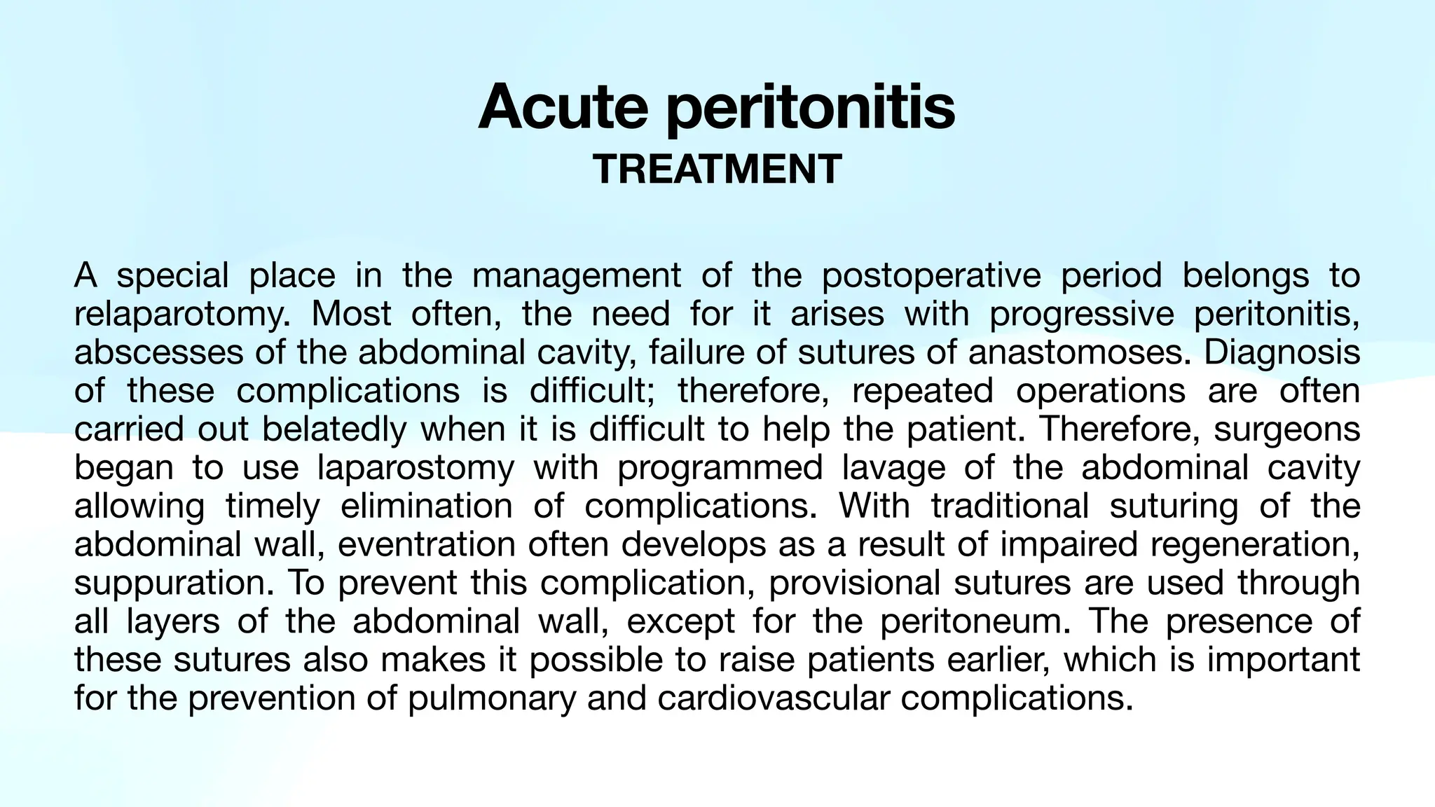 Acute peritonitis general surgery in medicine | PDF