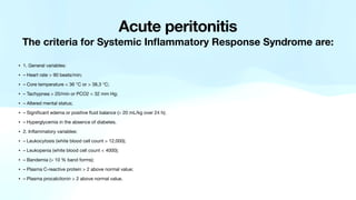 Acute peritonitis general surgery in medicine | PDF