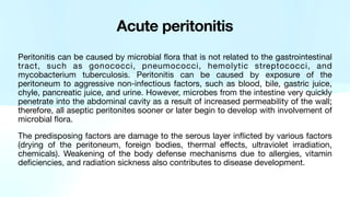 Acute peritonitis general surgery in medicine | PDF