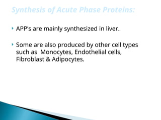 ACUTE PHASE PROTEINS IN HEALTH AND DISEASE | PPT