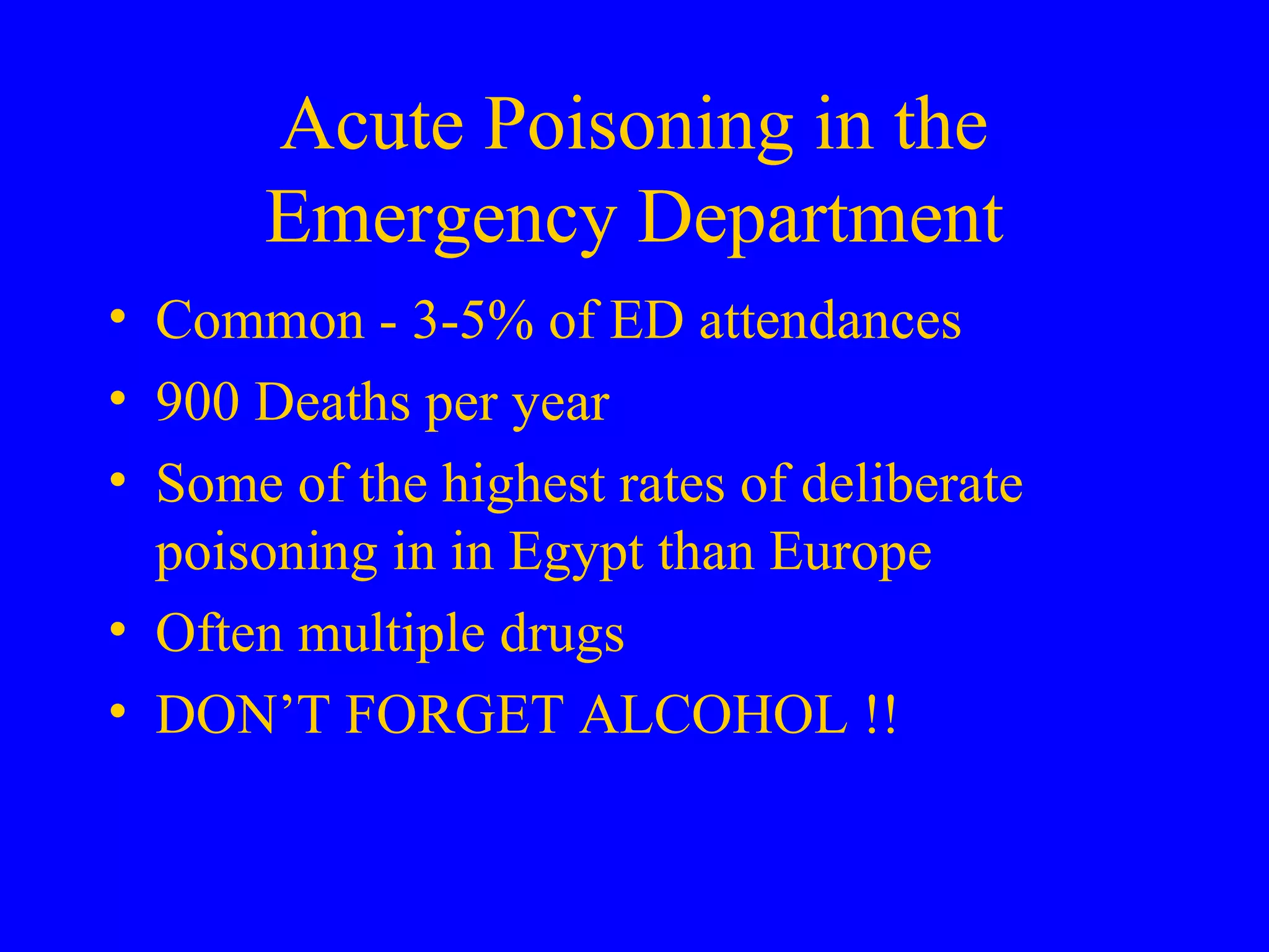 Acute poisoning | PPT