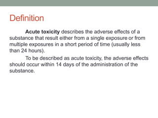 Acute poisoning | PPT
