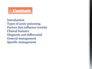 Acute poisoning.pptx4567890-==-0987654332 | PPT