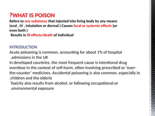 Acute poisoning.pptx4567890-==-0987654332 | PPTX